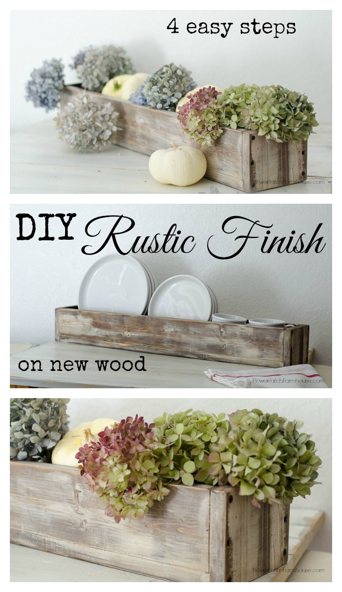 How to get a Rustic Finish on New Wood in 4 steps - Flower Patch Farmhouse